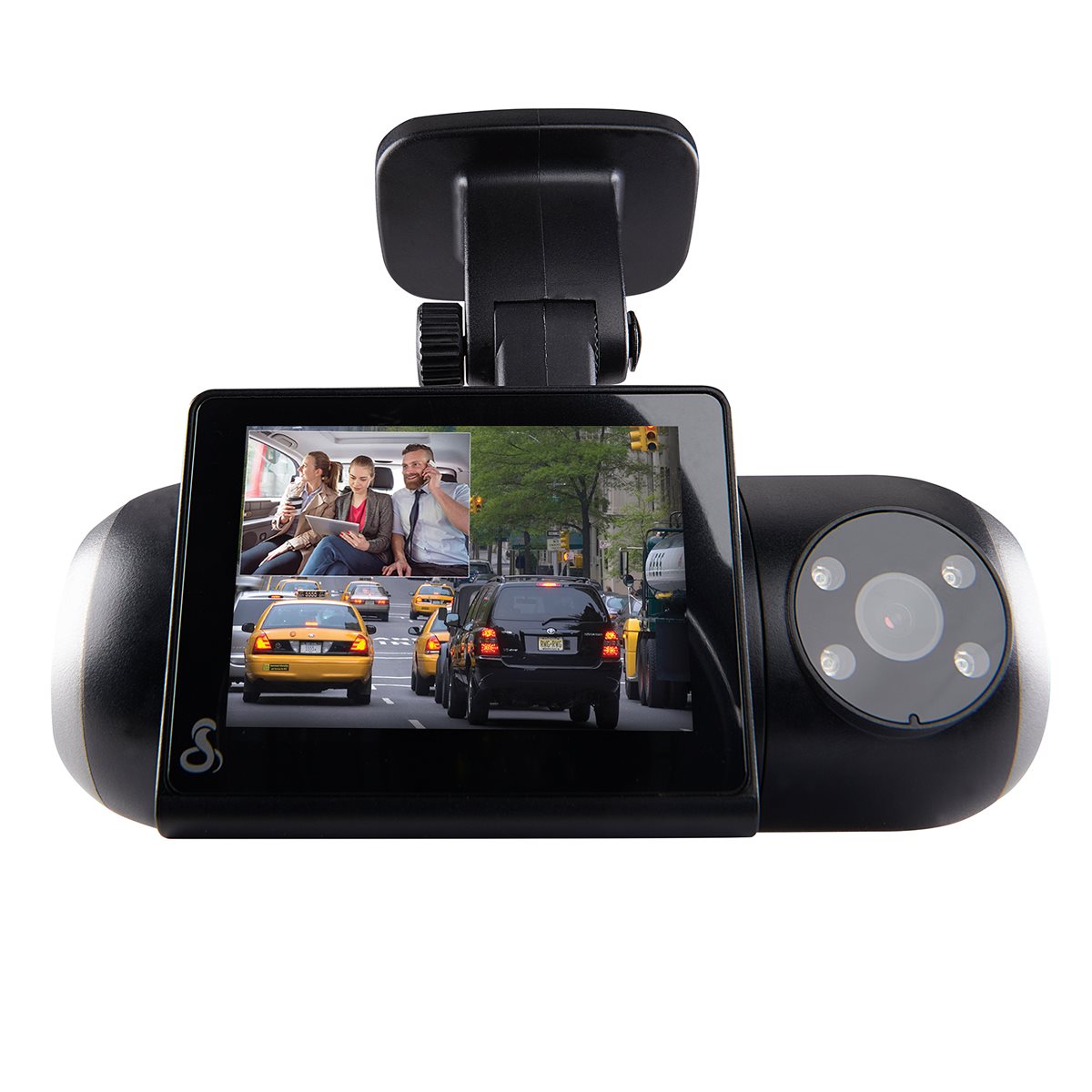 Cobra SC 201 Dual-View Smart Dash Cam with Built-In Cabin View - Black