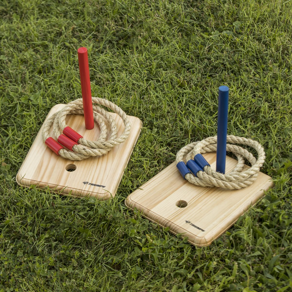 TRIUMPH Wood Quoit Ring Toss Outdoor Game Set