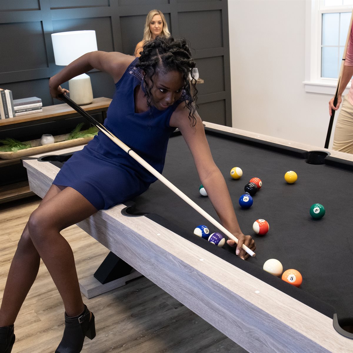 AMERICAN LEGEND 90" Kirkwood Pool Rustic Finish Modern Billiard Table