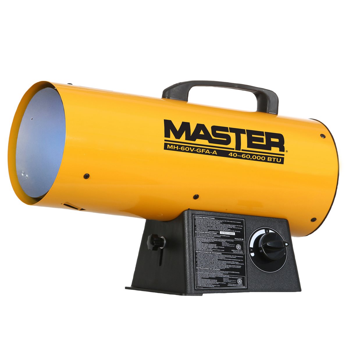 Master 60,000 BTU Propane Forced Air Torpedo Heater