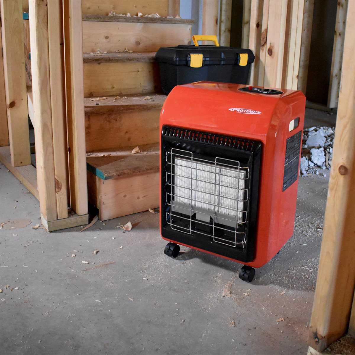 ProTemp 18,000 BTU L Propane Portable Cabinet Heater - Red